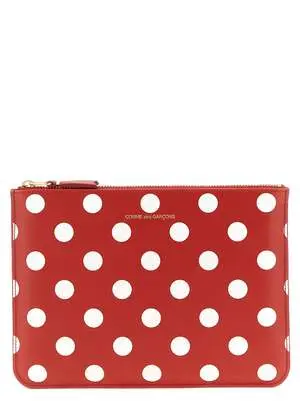 Comme Des Garçons Polka Dots Printed' Wallet - Red