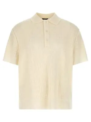 Balmain Monogram Jacquard Polo Shirt