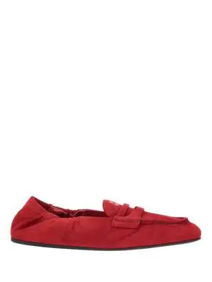 Miu Miu Suede Moccasins With Logo
