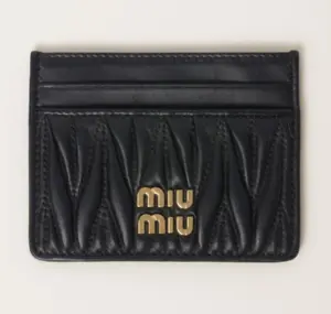 Miu Miu Matelassé Card Holder - Nero
