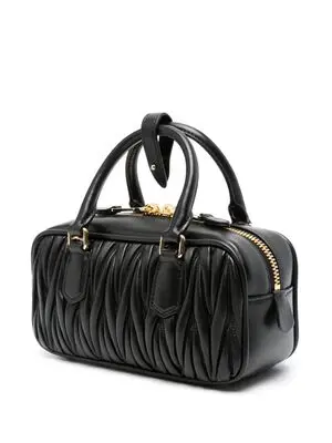 Miu Miu Matelassé Top Handle Bag - Nero