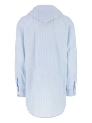 Miu Miu Striped Tie Neck Blouse