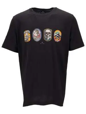 Paul Smith Reg Fit T Shirt Badges - Black