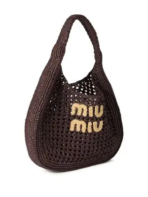 Miu Miu Crochet Tote With Pouch