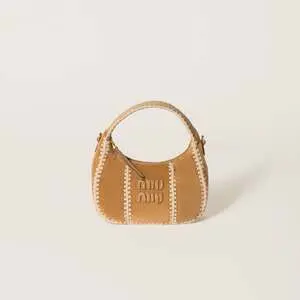 Miu Miu Wander Small Crochet Suede Bag