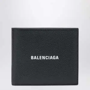 Balenciaga Horizontal Wallet With Logo - Black