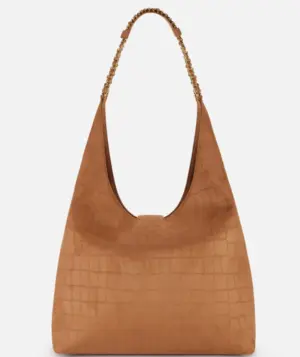 Elisabetta Franchi Suede Hobo Bag - Leather Brown