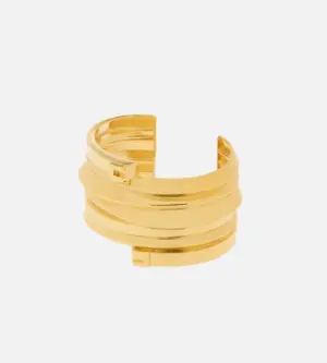 Elisabetta Franchi Rigid Cuff Bracelet - Golden