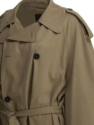 Balenciaga Short Trench Coat In Explorer - Beige