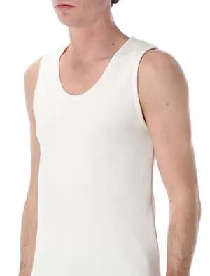 LEMAIRE Ribbed Jersey Tank Top - Milk