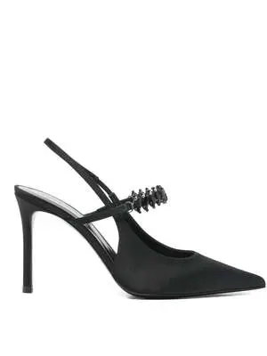 E.ARMANI EXCLUSIVE PRE Silk Satin Slingback Pumps