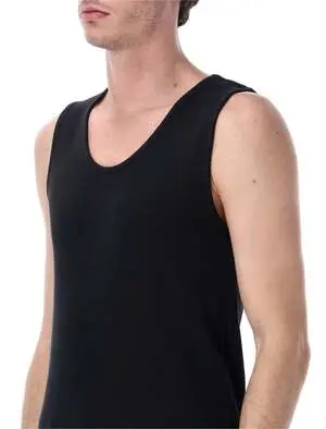 LEMAIRE Ribbed Jersey Tank Top - Black