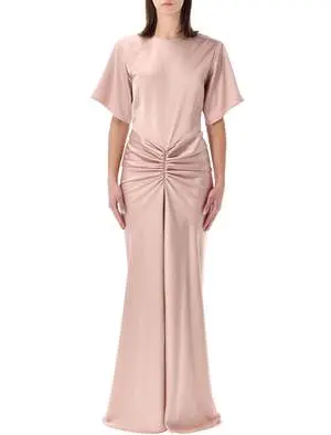 Andamane Iris Satin Maxi Dress