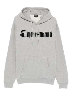 E.ARMANI EXCLUSIVE PRE Logo Cotton Hoodie