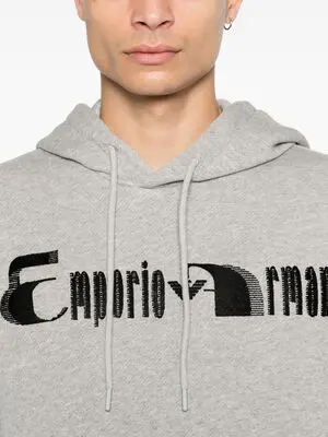 E.ARMANI EXCLUSIVE PRE Logo Cotton Hoodie