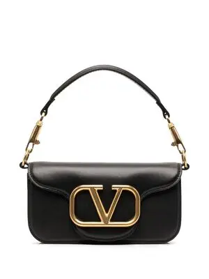 Valentino Garavani Locò Small Leather Shoulder Bag - Black