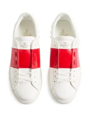 Valentino Garavani Leather Open Sneakers - Red