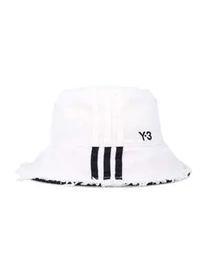 Y3 Stripes Bucket Hat - Bianco
