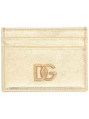 Dolce & Gabbana Leather Card Holder - Gold