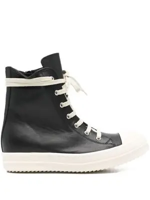 Rick Owens Leather High-top Sneakers