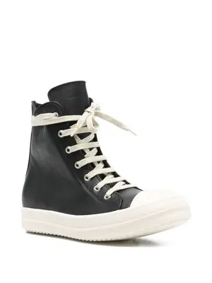 Rick Owens Leather High-top Sneakers