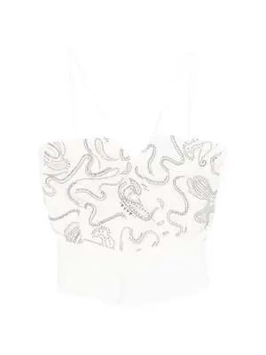 IRO PARIS Olympe Embellished Top - White