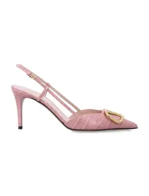 Valentino Garavani Vlogo Signature Slingback Pumps - Pink