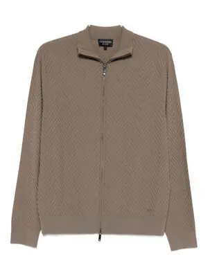 Emporio Armani Ribbed Cardigans For Men