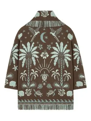 Alanui Echoes Of The Island Wool And Cotton Cardigan - Brown
