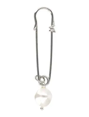 JUSTINE CLENQUET Chelsea Pearl Single Earring - Silver