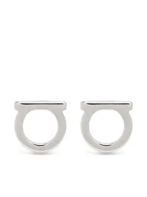 FERRAGAMO Gancini Stud Earrings - Silver