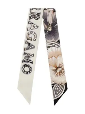 FERRAGAMO Printed Silk Foulard - Ivory