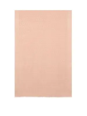 FERRAGAMO Gancini Silk And Wool Stole - Pink