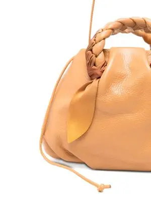 Hereu Bombon Foulard Leather Handbag - Camel