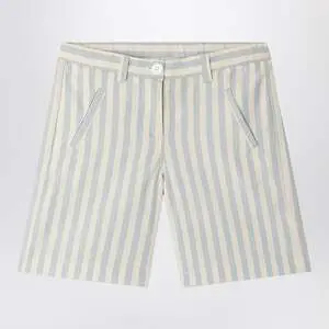 Bonpoint Striped Bermuda Shorts - Light Blue