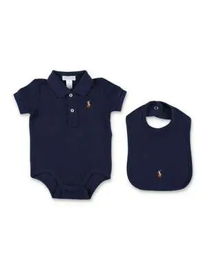 Polo Ralph Lauren Baby Boy Bodysuit And Bib Gift Set