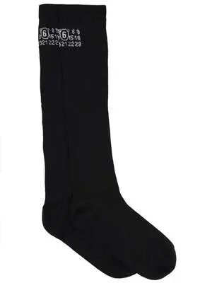 MAISON MARGIELA Logo Socks - Black