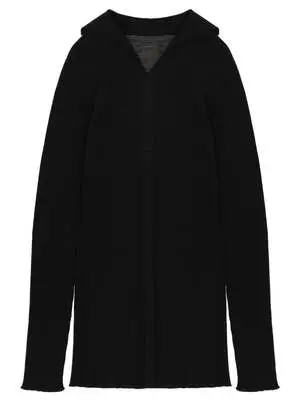 Rick Owens Ribbed Knit Tabard - Black