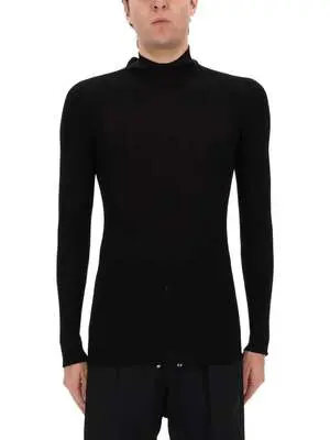 Rick Owens Ribbed Knit Tabard - Black