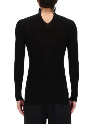 Rick Owens Ribbed Knit Tabard - Black