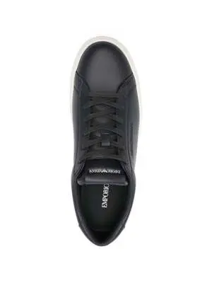 Emporio Armani Leather Sneakers - Blue