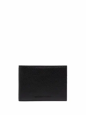 Emporio Armani Leather Bifold Wallet - Black