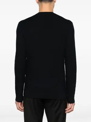 Emporio Armani Wool Crewneck Sweater - Blue
