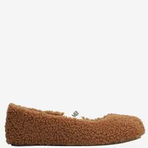 Moon Boot Shearling Ballerina Flats - Brown