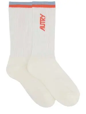 AUTRY Logo Socks - White