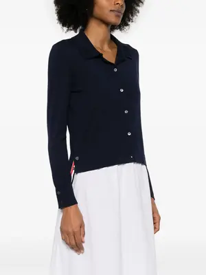 Thom Browne Cotton Jersey Stitch Button Down Shirt With 4-bar Stripe