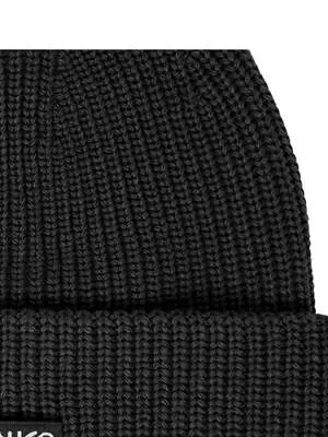 Pinko Bosnia Beanie Half English Rib - Nero Limousine