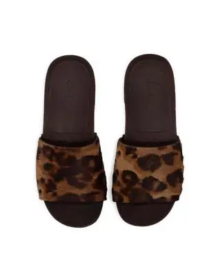 LA ROSE Leather Clogs - Leopard