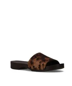 LA ROSE Leather Clogs - Leopard