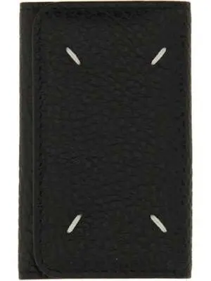MAISON MARGIELA Leather Keychain - Black